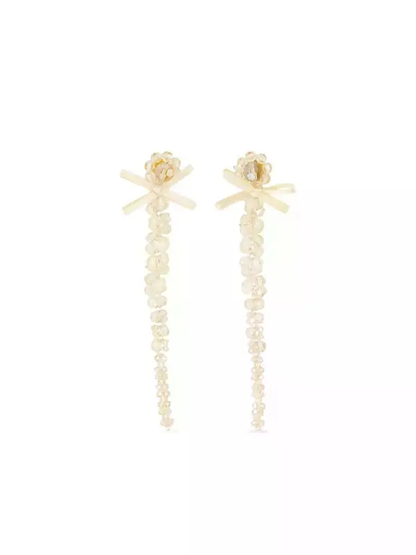 Simone Rocha Petite Bow Drip Earrings - Gold