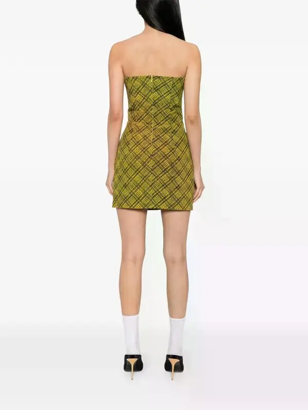 Alessandra Rich Check Mini Dress