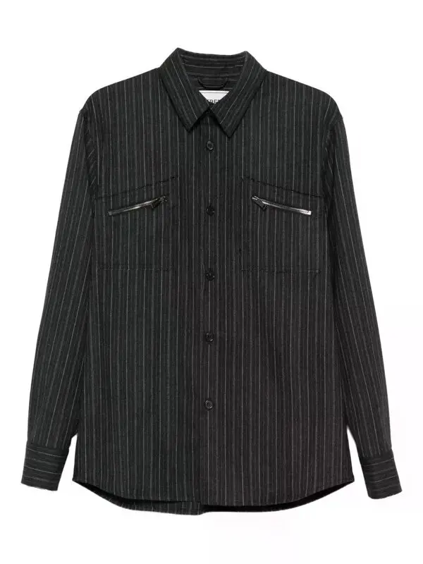 Iceberg Pinstripe Zip-pocket Shirt