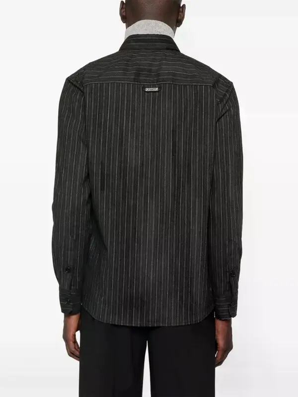 Iceberg Pinstripe Zip-pocket Shirt