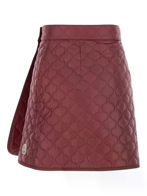 Moncler Quilted Mini Skirt With Rubberized Logo