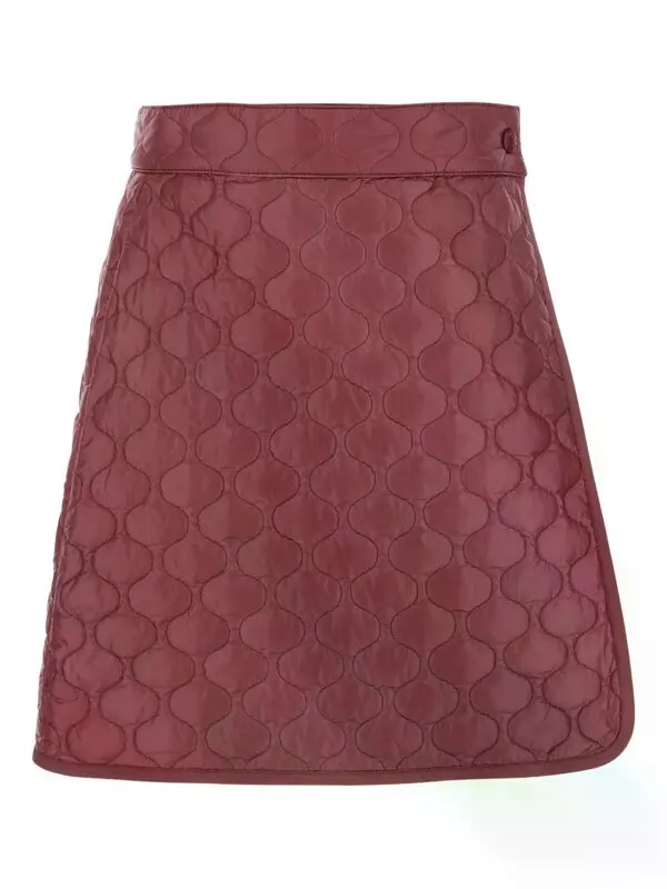 Moncler Quilted Mini Skirt With Rubberized Logo