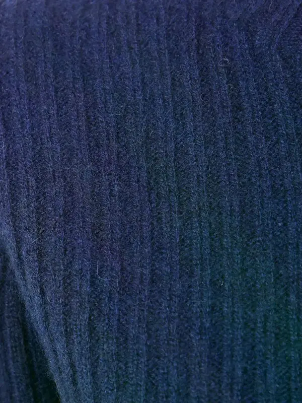 UMA WANG Ribbed Frayed Sweater - Blue