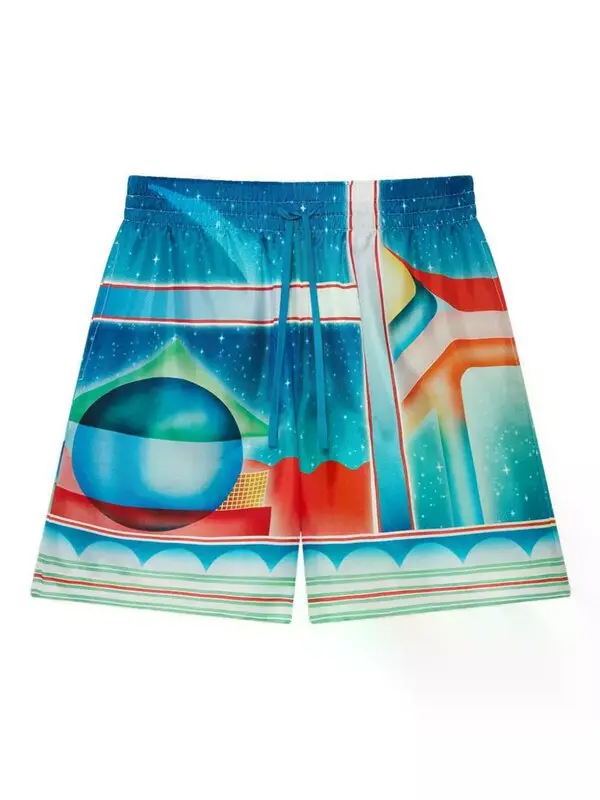 Casablanca Galaxy Court Shorts - Blue