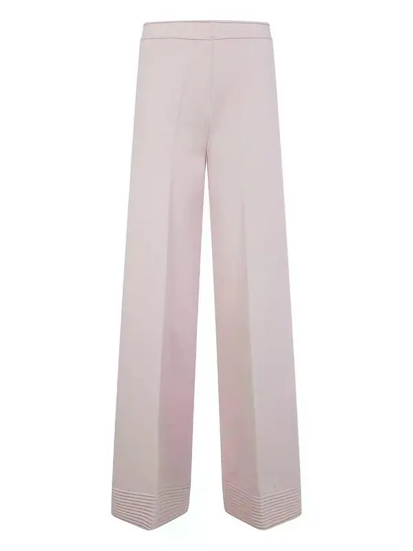 D.exterior Ribbed-hem Wool Trousers