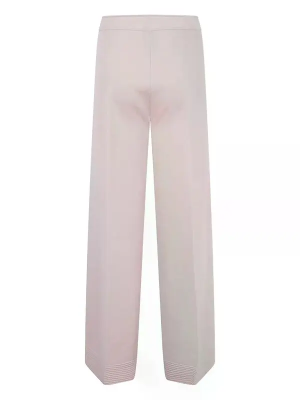 D.exterior Ribbed-hem Wool Trousers