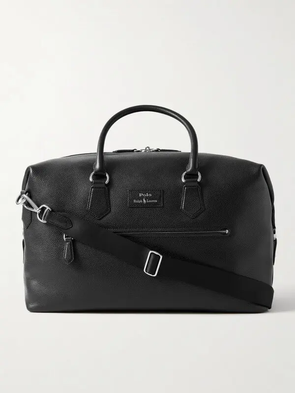 Polo Ralph Lauren Full-grain Leather Duffle Bag - Black