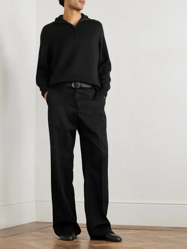 NILI LOTAN Cassius Wide-leg Wool-twill Trousers