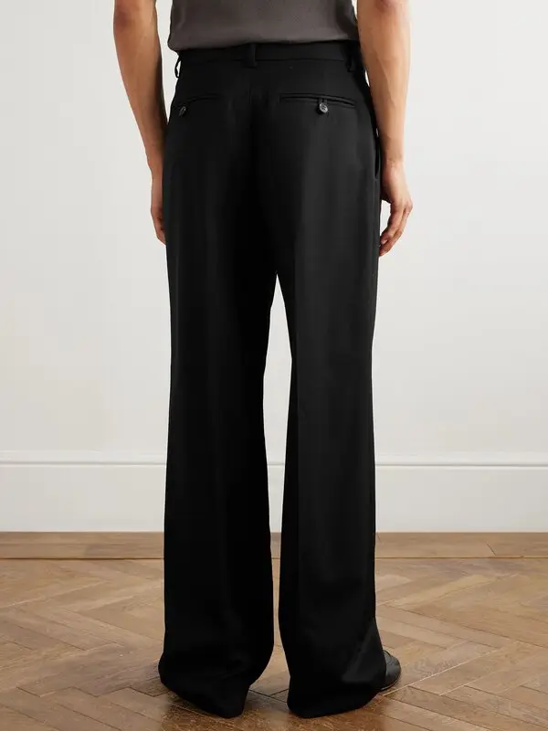 NILI LOTAN Cassius Wide-leg Wool-twill Trousers