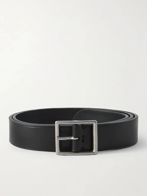 NILI LOTAN Frans 3cm Leather Belt - Black