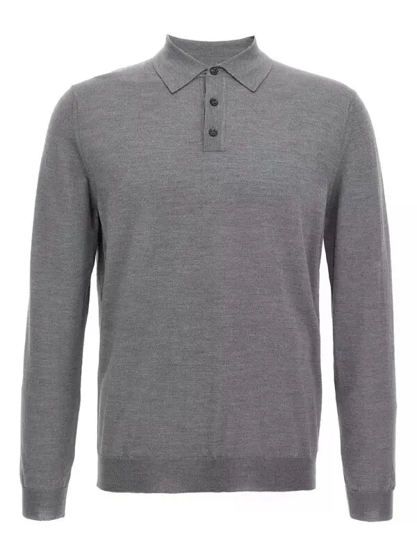 ZANONE Long-cuffed Polo Shirt - Grey