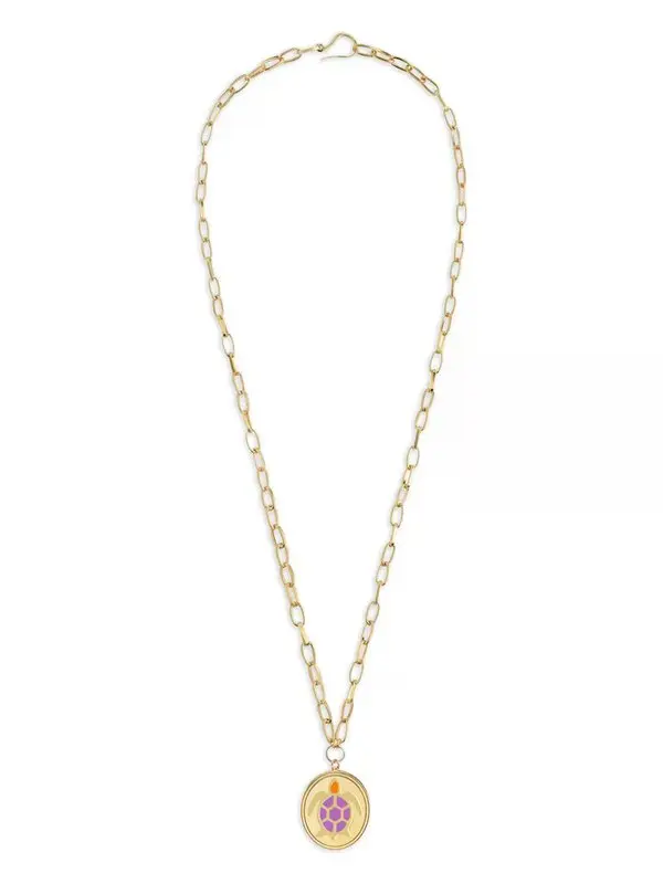 WILHELMINA GARCIA Turtle Pendant Necklace - Gold