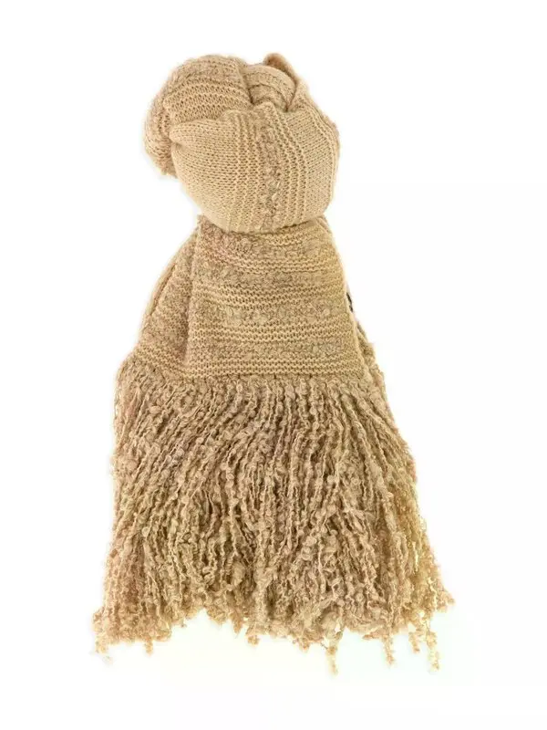Fabiana Filippi Bouclé Fringed Scarf - Neutrals