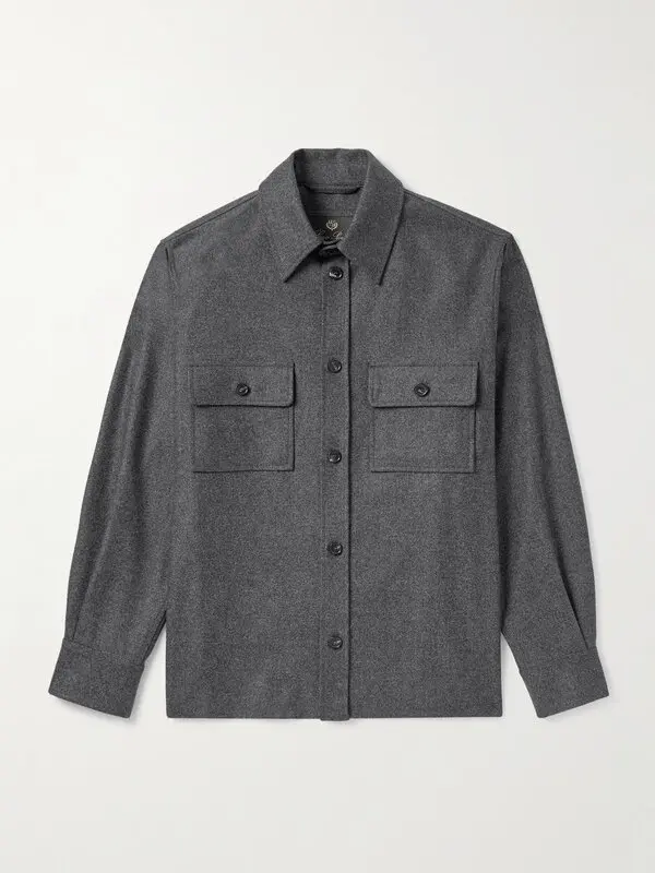 Loro Piana Jim Wish® Flannel Overshirt