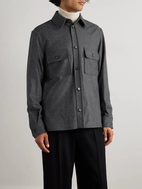 Loro Piana Jim Wish® Flannel Overshirt