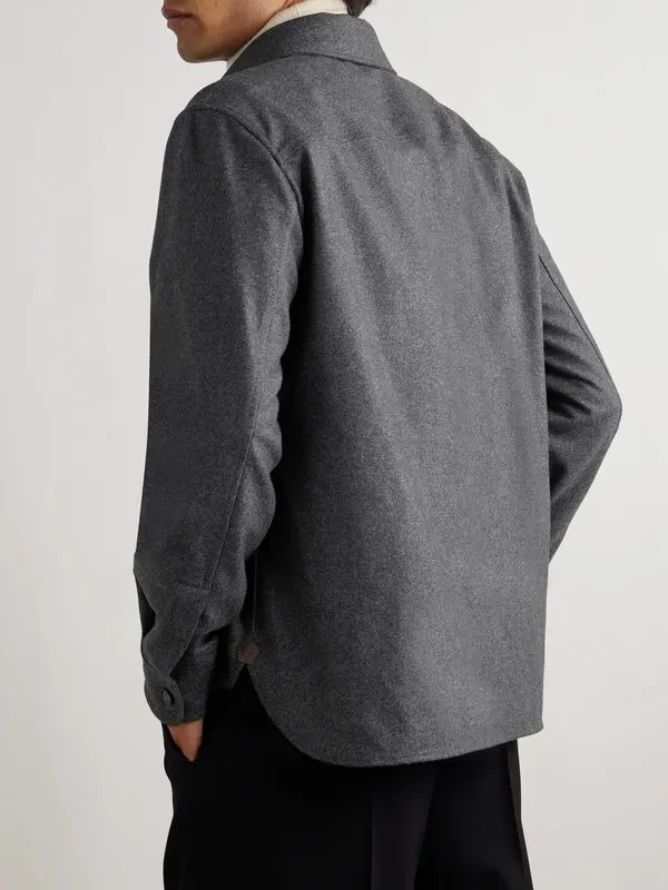 Loro Piana Jim Wish® Flannel Overshirt