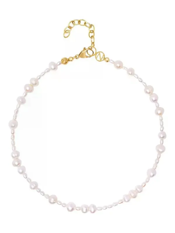 NIALAYA JEWELRY St. Tropez Pearl Choker Necklace - White