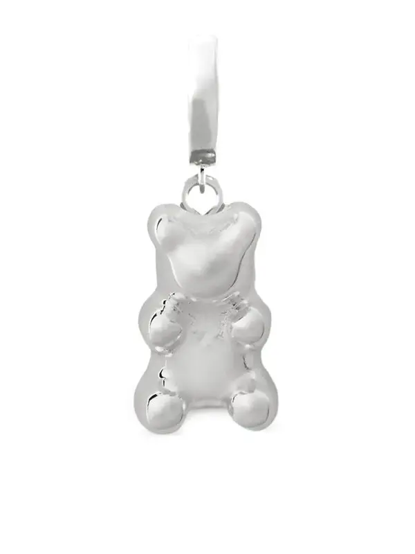 CRYSTAL HAZE Mini Nostalgia Bear Hoop Single Earring - Grey