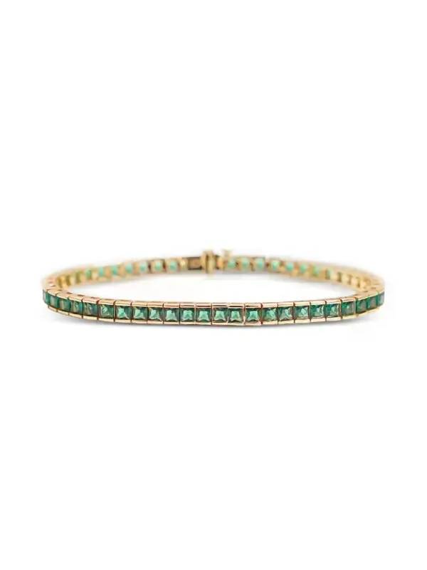 IZABEL DISPLAY Square-cut Zirconia Tennis Bracelet - Green