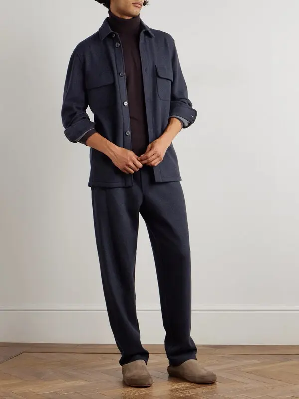 Loro Piana Rio Cashmere-blend Jersey Drawstring Trousers