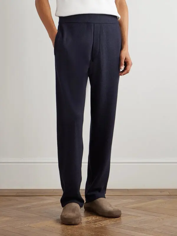 Loro Piana Rio Cashmere-blend Jersey Drawstring Trousers