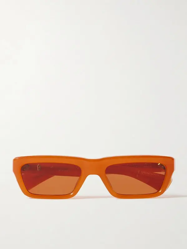 JACQUES MARIE MAGE Rush Rectangular-frame Sunglasses - Orange