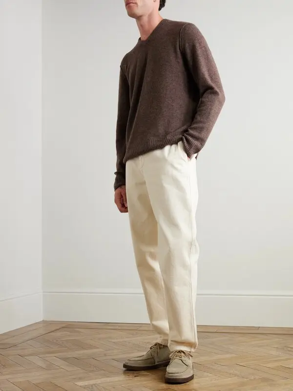 JAMES PERSE Cashmere V-neck Sweater - Brown