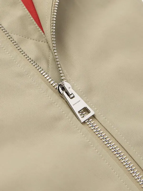 Givenchy Leather-trimmed Harrington Jacket - Neutrals