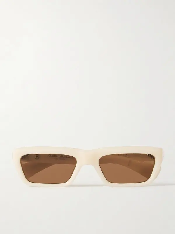 JACQUES MARIE MAGE Rush Rectangular Sunglasses - White