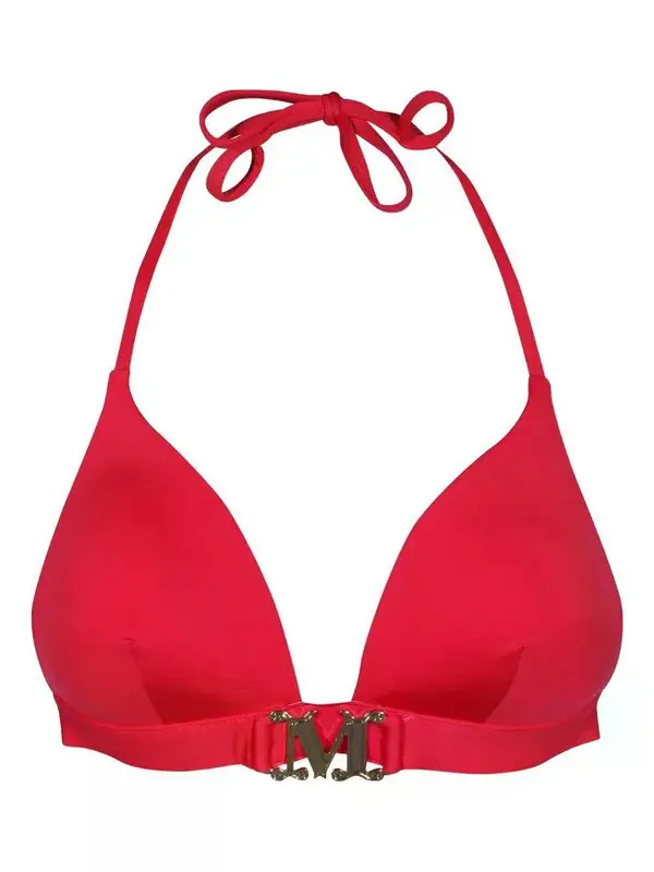 Max Mara Logo-plaque Triangle Bikini Top - Pink