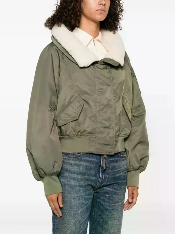 Ermanno Scervino Hooded Shearling-lined Bomber Jacket