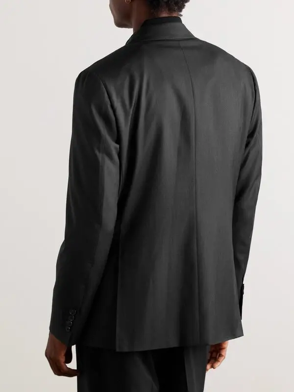 Canali Kei Slim-fit Unstructured Super 150s Wool Blazer - Gray
