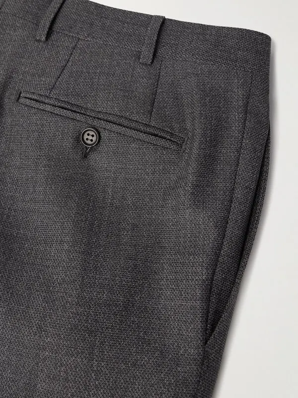 Canali Straight-leg Pleated Wool Suit Trousers