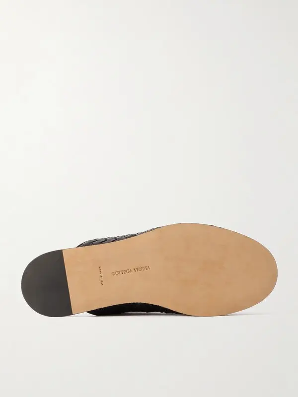 Bottega Veneta Intrecciato Leather Slippers