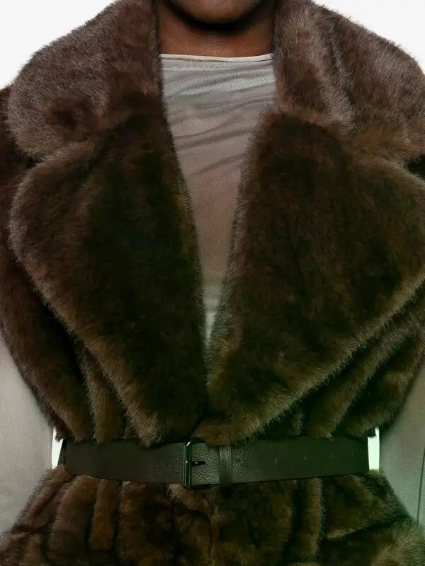 P.a.r.o.s.h Belted Faux Fur Gilet