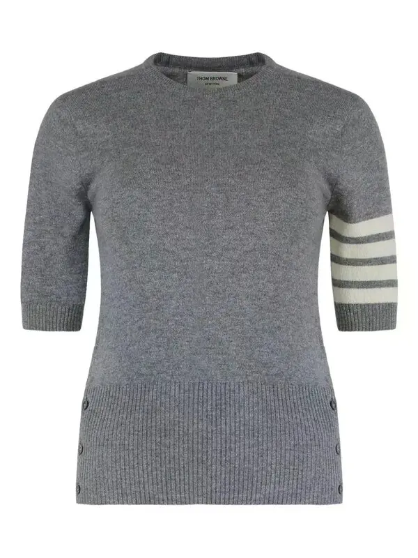 Thom Browne Short-sleeve Cashmere Sweater - Grey