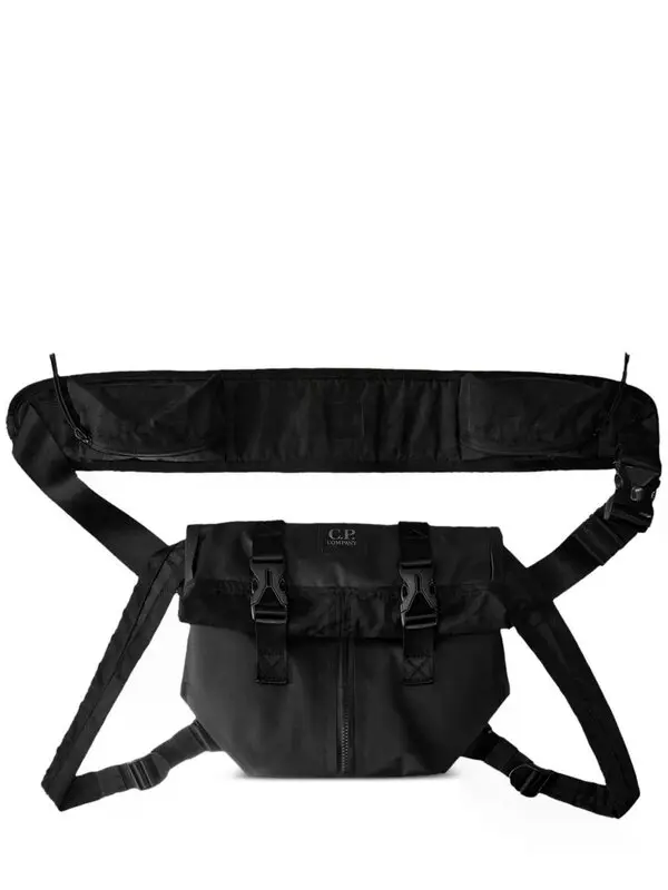 C.P. COMPANY Buckle-fastening Roll-top Transformable Bag - Black