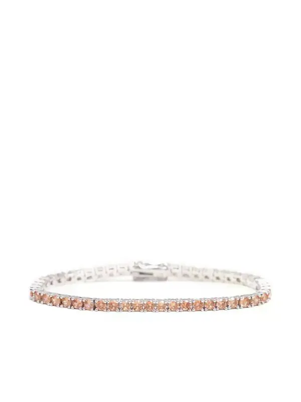 IZABEL DISPLAY Round-cut Zirconia Tennis Bracelet - Neutrals