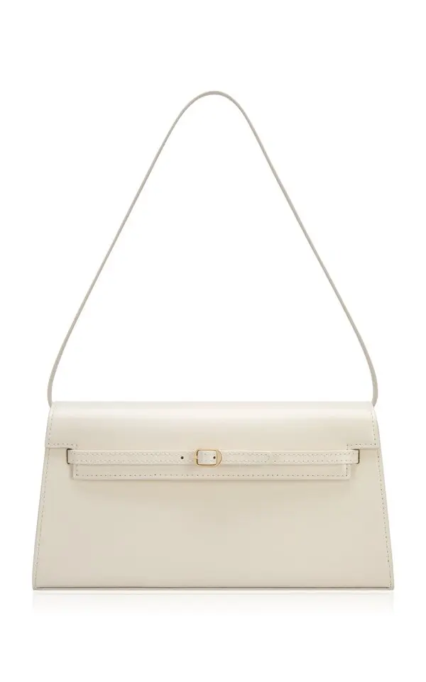 VERAFIED Leather Shoulder Bag - Ivory