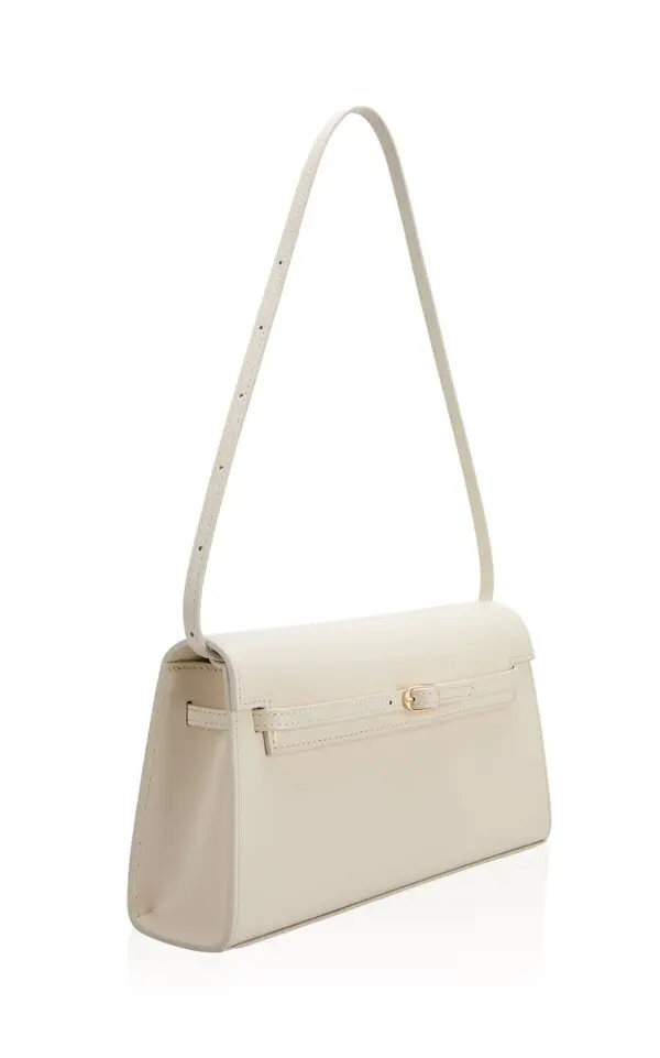 VERAFIED Leather Shoulder Bag - Ivory
