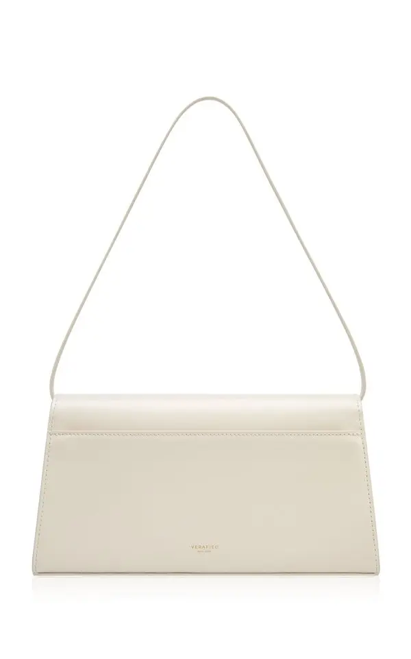 VERAFIED Leather Shoulder Bag - Ivory
