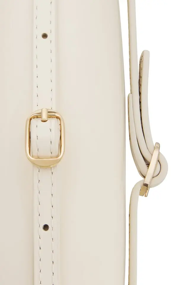 VERAFIED Leather Shoulder Bag - Ivory