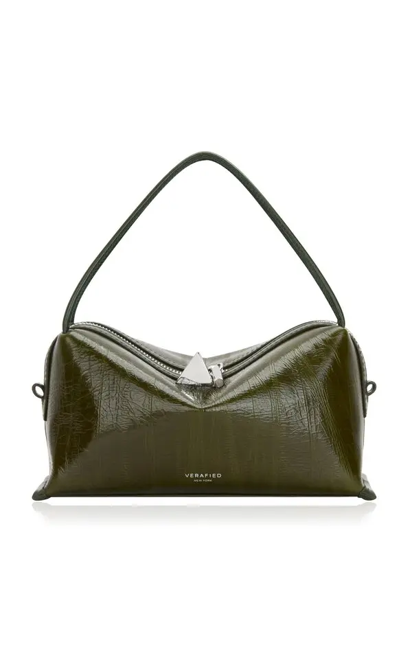 VERAFIED Leather Handbag - Olive