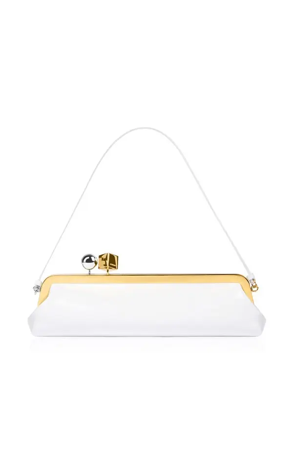 Jacquemus The Salon Leather Clutch - White