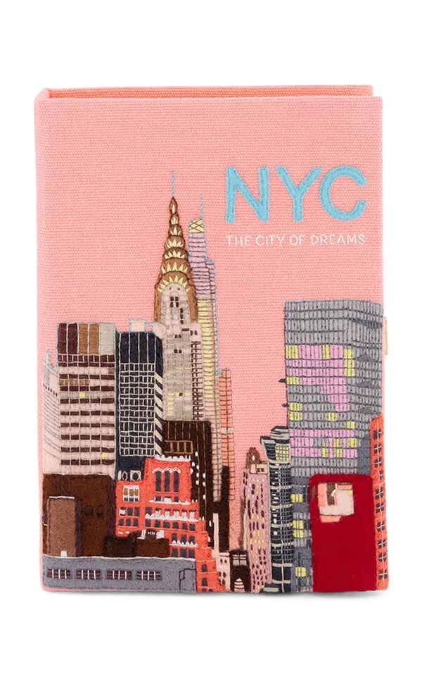 OLYMPIA LE-TAN Nyc: The City Of Dreams Book Clutch - Pink