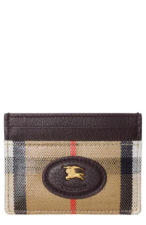 Burberry Highlands Coated Canvas Card Case - Sand