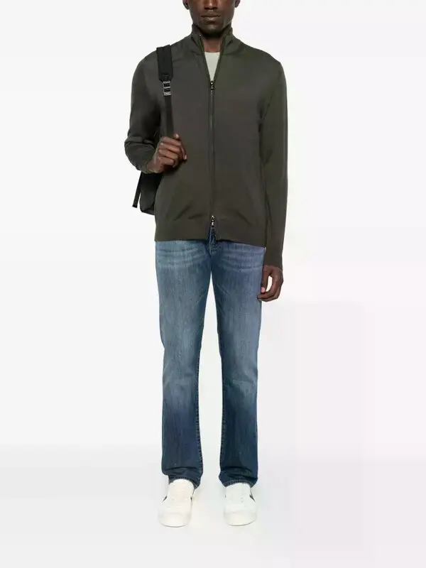 Emporio Armani Zip-up Wool Sweater