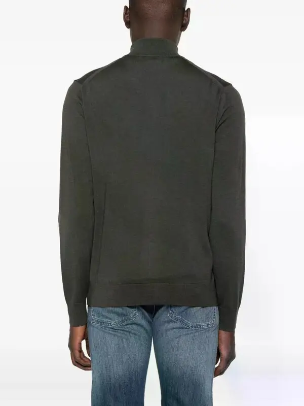 Emporio Armani Zip-up Wool Sweater