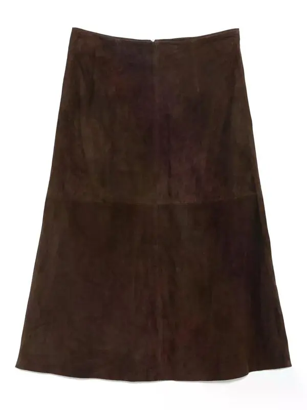 ARMA Suede A-line Midi Skirt