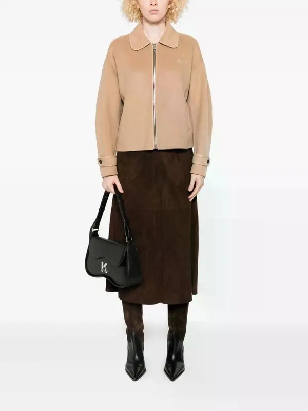 ARMA Suede A-line Midi Skirt